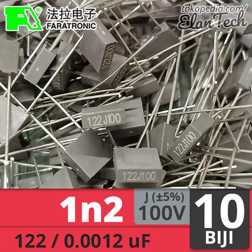 Jual Kapasitor MKM 1.2nF 1n2 / 122 / 100V J 10 pcs Capacitor Pack ...