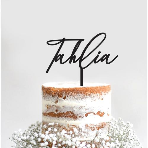 Promo Custom Cake Topper Nama Topper Nama Akrilik - 10cm - Jakarta ...