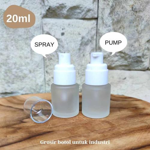 Jual Botol Spray 20ml Botol Serum Toner Parfum Kosmetik Kaca Frosted ...
