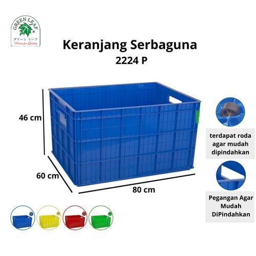 Jual Green Leaf Container Industri Keranjang Box Krat Plastik Kontainer ...