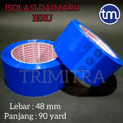 Jual SELOTIP / ISOLASI / LAKBAN DAIMARU WARNA BIRU OPP PLASTIK 100 ...