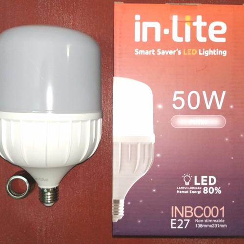 Jual IN-LITE IN LITE INLITE LED 50W 50 W PUTIH INBC001 E27 220V LAMPU ...