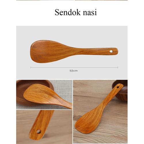 Jual Sutil Masak Sodet Kayu Spatula Centong Nasi Tahan Panas - centong ...