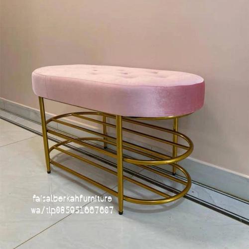 Jual bench sofa modern besi hollow,sofa rak sepatu minimalis besi jok ...