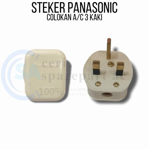 Jual PANASONIC Colokan AC Steker A/C 3 kaki kepala stop kontak ...
