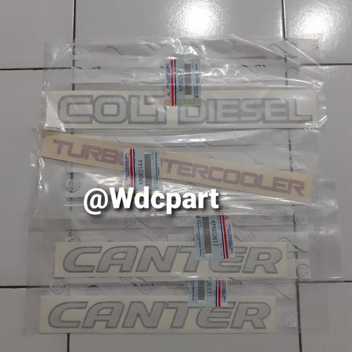 Jual sticker set canter coltdiesel turbo intercooler original ...