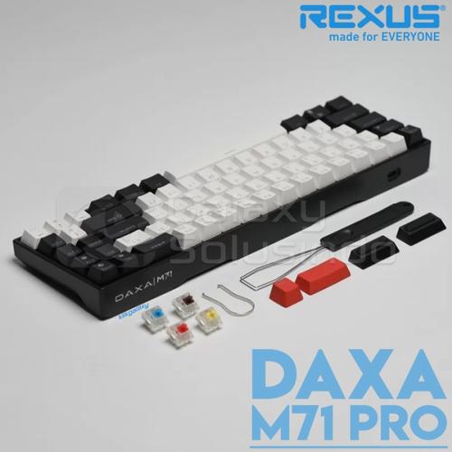 Promo Rexus DAXA M71 PRO Black 71 Key Wireless Mecha Gaming Keyboard ...