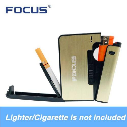 Jual Kotak Rokok Metal Case with Lighter Korek Api Slot - JD-YH001 ...