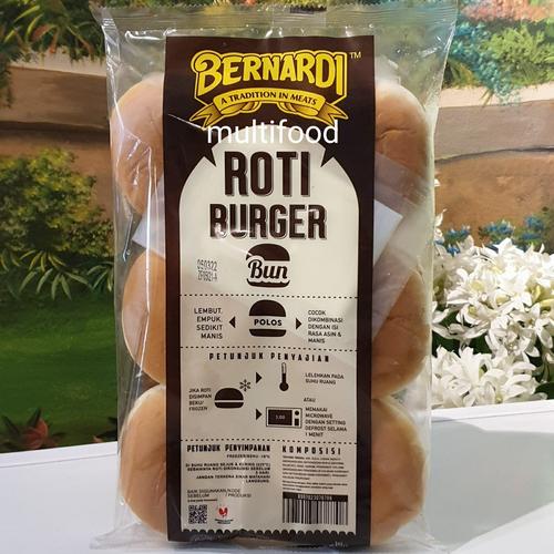 Jual Roti burger polos bernardi / roti burger bun benardi / roti frozen ...