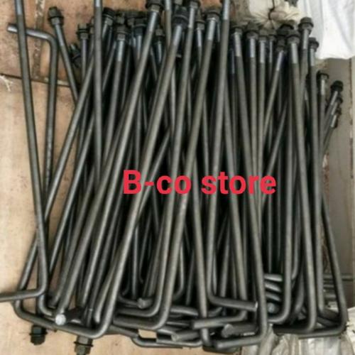 Jual angkur L besi ST37 3/4"x50cm / anchor bolt M19 x 500mm - Jakarta ...