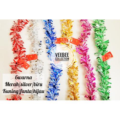 Jual Slenger natal Polos warna/ slinger/ tali hias pohon natal pohon ...
