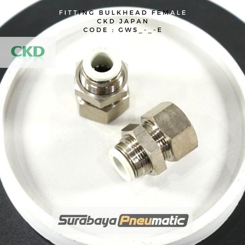 Jual CKD - Fitting Bulkhead Female - GWS8-6-E (OD 8mm, Drat 1/8") - PMF ...