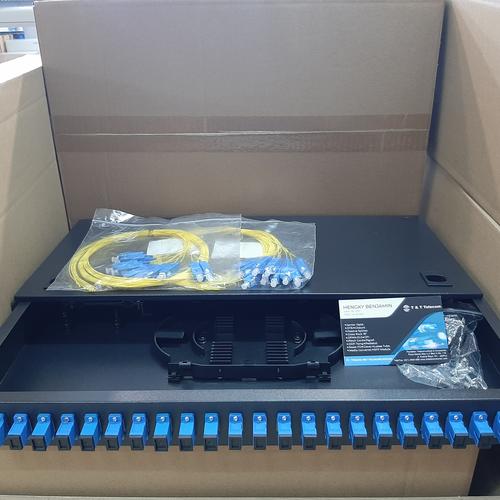 Jual ODF OTB RACK 24 CORE SC UPC SM FULL SET FIBER OPTIK HITAM ...