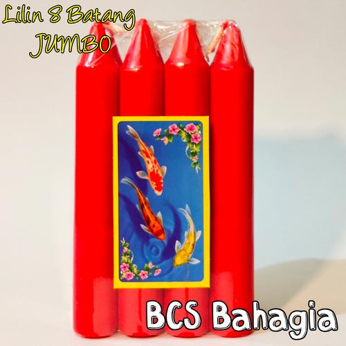 Jual Lilin Merah Standard Isi 8 Batang Ukuran Jumbo Besar Merek Ikan ...