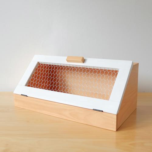 Jual Box roti / makanan kayu. Vintage Breadbox Natural White Uwitan ...