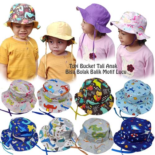 Jual Topi Bucket Anak Tali Karakter Dinosaurus Bolak Balik 1-6 Tahun ...