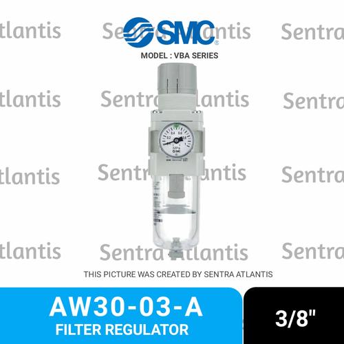 Jual SMC Filter Regulator, Body 30, Drat 3/8" l AW30-03-A-Standart ...