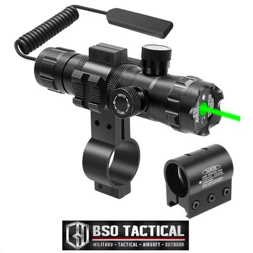 Jual Green Laser Pointer Aim Sight Tactical With Mount Airsoft Hunting ...