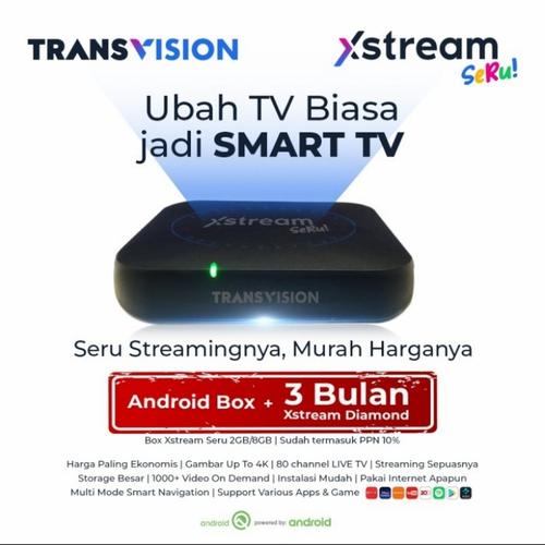 Jual Android TV Box Transvision Xstream Seru + 3 Bulan Xstream Diamond ...
