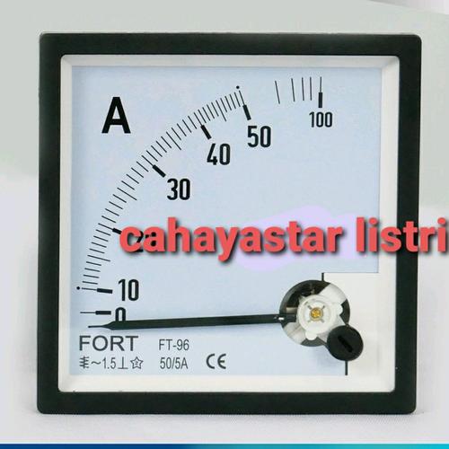 Jual FORT AMPERE METER VIA CT 50A atau 100A FT-96A/ PANEL METER 96x96 ...