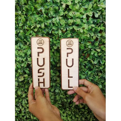 Jual Signage Kayu Push Pull | Dorong Tarik Pintu Custom Logo - Jakarta ...