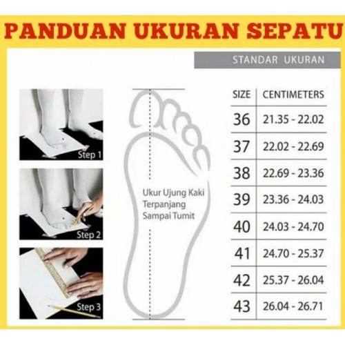 Jual brosur Panduan Ukuran Sepatu Sandal cocok sesuai ukuran kaki ...