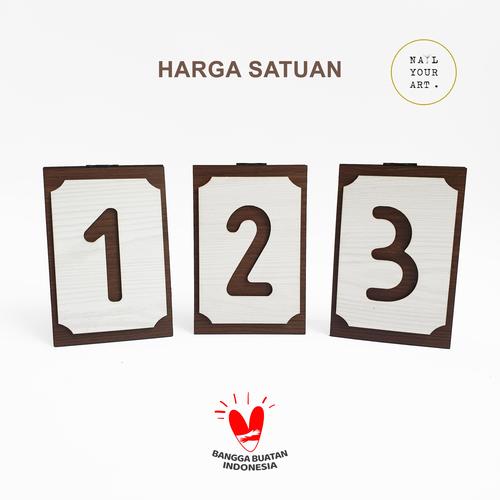 Jual Signage Cafe Kayu - NOMOR MEJA KAYU MINI - Standing Sign Meja ...