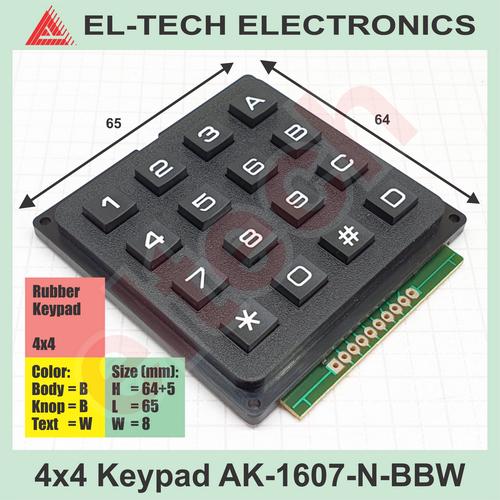 Jual 4x4 4 x 4 Matrix Rubber Keypad AK-1607-N-BBW - Kota Surabaya ...