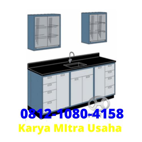 Jual Meja Lab Rapat Dinding Plywood Tebal FULL 18 mm Dengan Sink + Rak ...