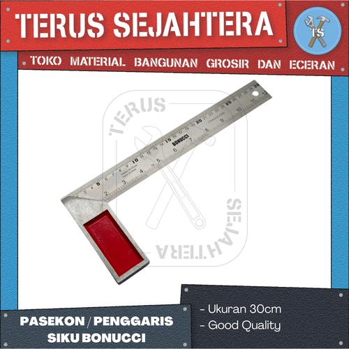 Jual PENGGARIS SIKU / SIKU UKUR / PASEKON MERK BONUCCI 30 CM - Kab ...