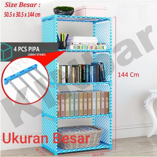 Jual K339 Rak Buku Portable Rak Serbaguna 5 Lapis - PURPLR LOVE ...