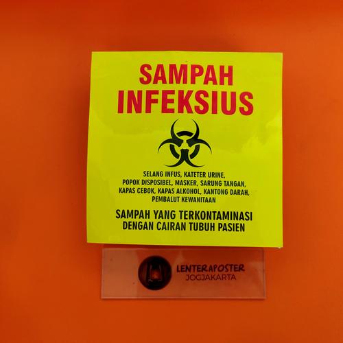 Jual Stiker - Tempat Sampah Infeksius warna Kuning | Stiker Kesehatan ...