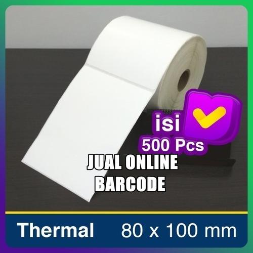 Jual STIKER RESI THERMAL 80x100 | 8cm x 10cm | 80 x 100 MM ISI 500 PCS ...