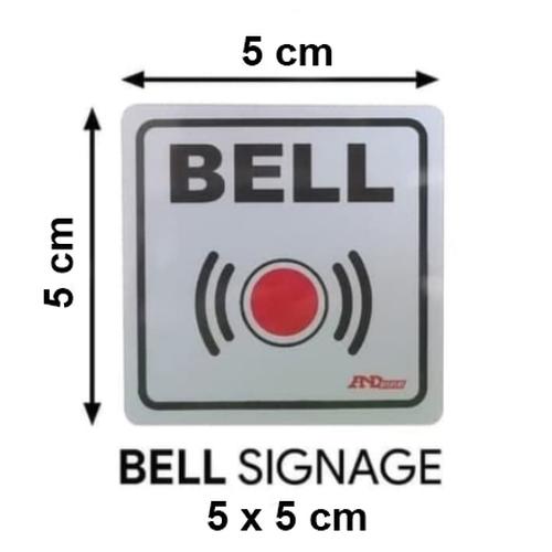 Jual SIGN STIKER BELL / STICKER TANDA BELL / STIKER PETUNJUK BELL 5 x 5 ...
