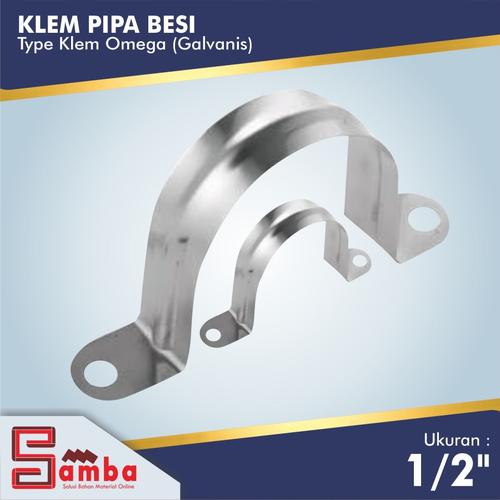 Jual KLEM PIPA BESI / KLEM BESI GALVANIS OMEGA / KLEM OMEGA - 1/2 ...