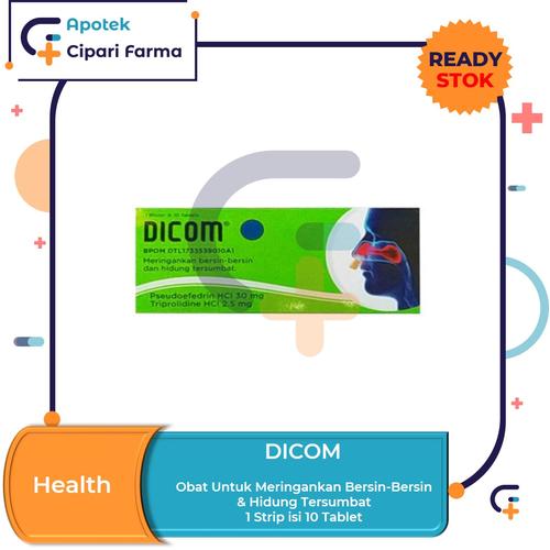 Jual Dicom Obat Untuk Flu | Pilek | Alergi | Bersin-Bersin isi 10 ...
