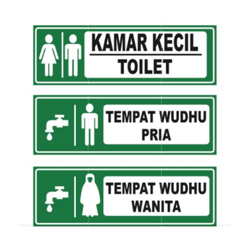Jual Stiker vinyl TOILET/TEMPAT WUDHU PRIA-WANITA uk 7.5x23cm - PRIA ...
