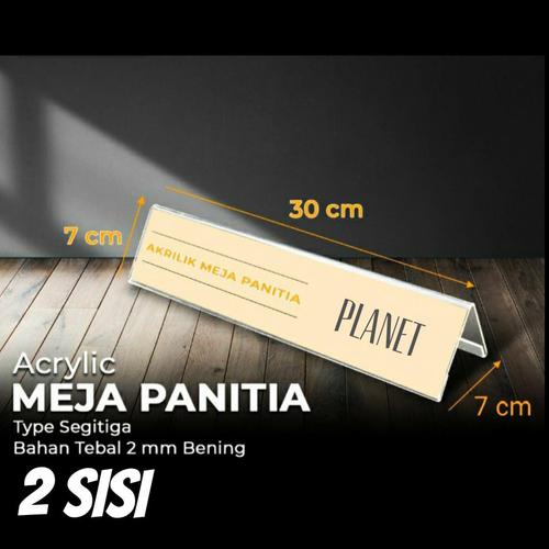 Jual AKRILIK NAME PLATE RESERVASI | AKRILIK PAPAN NAMA 2 SISI | 7x30cm ...