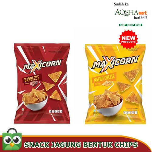 Jual MAXICORN SNACK CHIPS BARBEQUE NACHO CORN CHEESE JAGUNG RASA KEJU ...