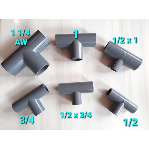 Jual Tee pipa PVC / fitting pipa sambungan - 1/2x3/4" - Kota Bogor ...