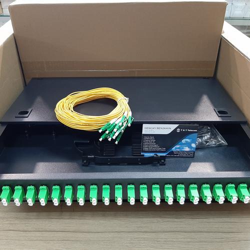 Jual ODF OTB RACK 24 CORE LC APC FULL SET SINGLE MODE FIBER OPTIK HITAM ...