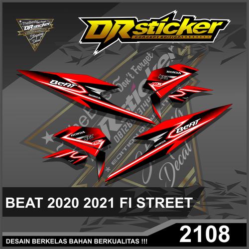 Jual 2108 Sticker Striping Beat New 2020 2021 Desain Racing - Putih ...