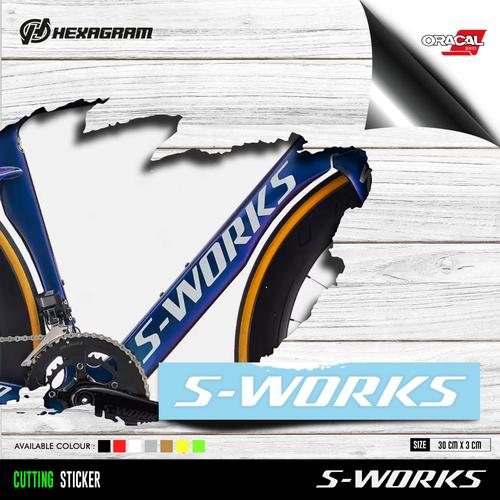Jual Cutting Sticker Frame Sepeda S-WORKS Logo Besar | S-WORKS - Putih ...