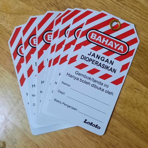 Jual LOTOTO L497A Safety Loto Tags Bahasa Indonesia (1Bags isi 10pcs ...