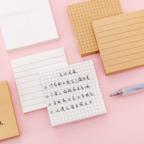 Jual Kraft or White Paper Mini Memopad / Sticky Notes - Putih - Grid ...