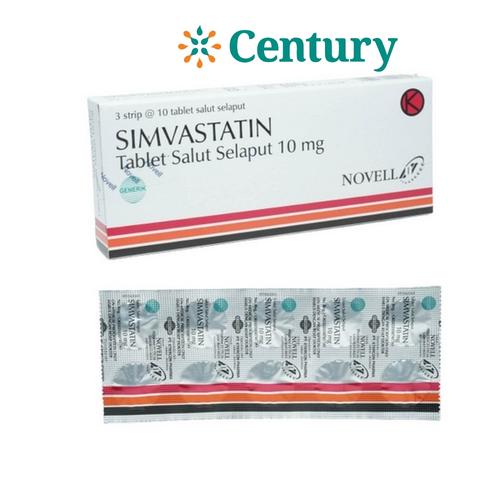 Jual SIMVASTATIN 10 MG NOVELL 1 STRIP ISI 10 TAB/OBAT KOLESTEROL ...