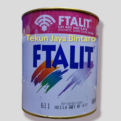 Jual Cat Ftalit 611 Hella Grey 1kg Cat Kayu Besi Solvent Kilap - Kota ...