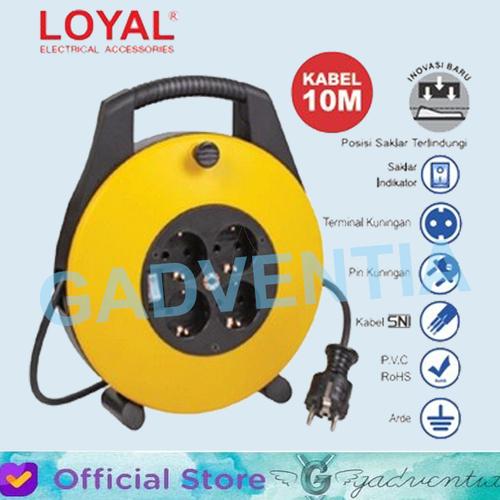 Jual LOYAL LY-120SK KABEL ROLL BOX HEAVY DUTY COLOKAN LISTRIK 4 LUBANG ...