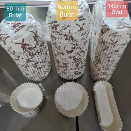 Jual Cases roti paper cup windmill isi 200 bulat / oval 140 / 80 / 90 ...