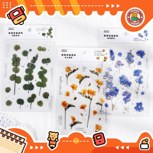 Promo Sticker Motif Bunga Daisy Lavender Aesthetic DIY Bahan PET ...